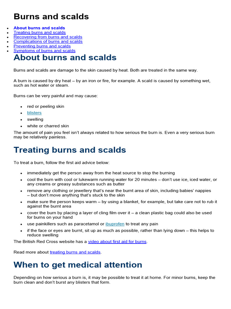 Burns and scalds | PDF | Foodborne Illness | Burn