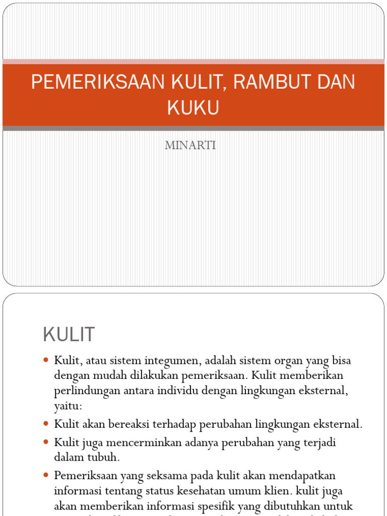 Pemeriksaan Kulit, Rambut Dan Kuku | PDF