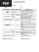 JSA - Area Hard Barrication | PDF | Transport | Occupational Safety And ...