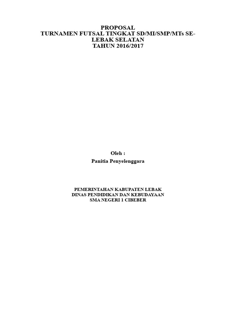 Contoh Proposal Futsal 6 | PDF