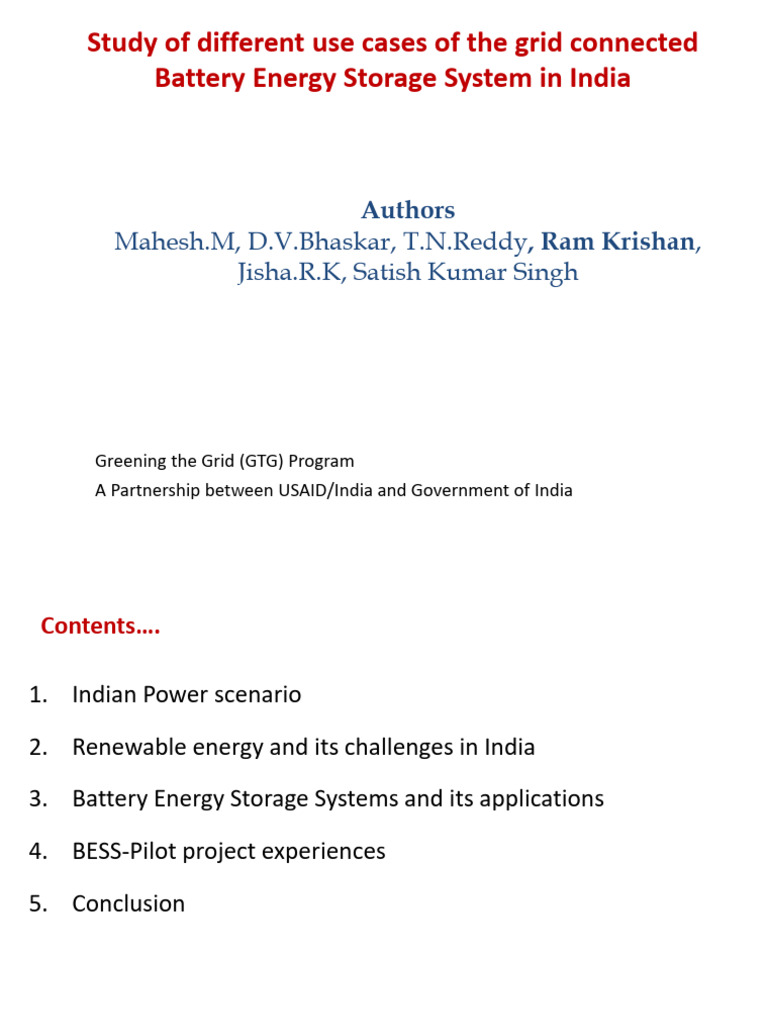 Study of Different Use Cases of The Grid Connected Battery Energy ...
