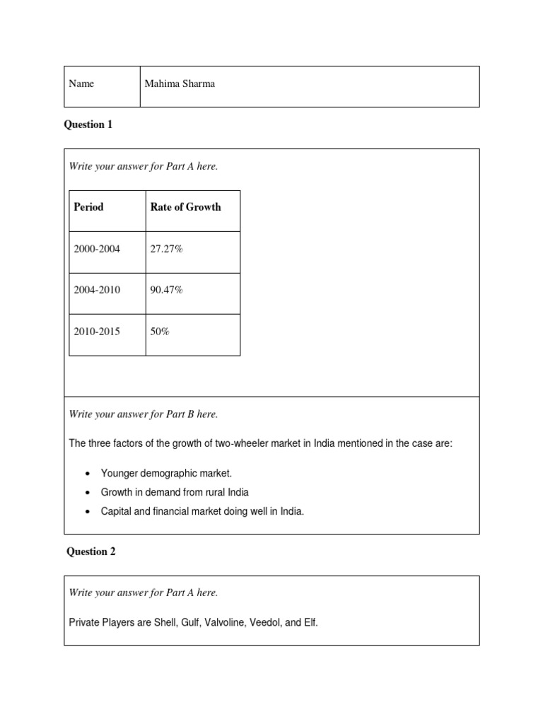 IMT - Castrol Project - Mahima Sharma | PDF | Filling Station | Economies