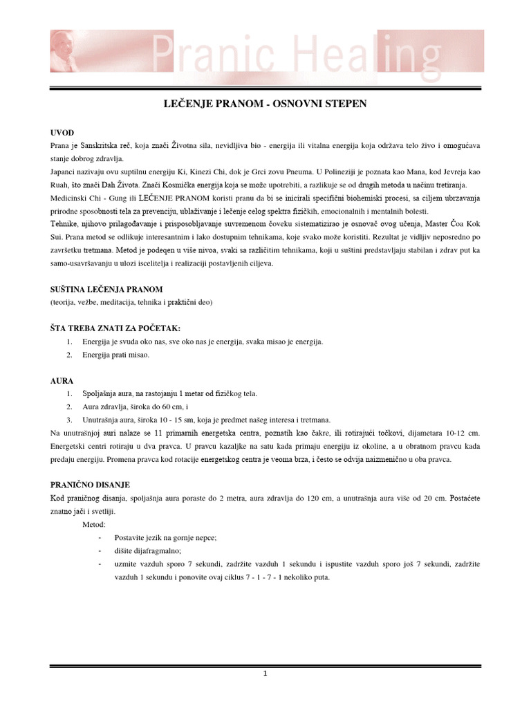 Basic Pranic Healing | PDF