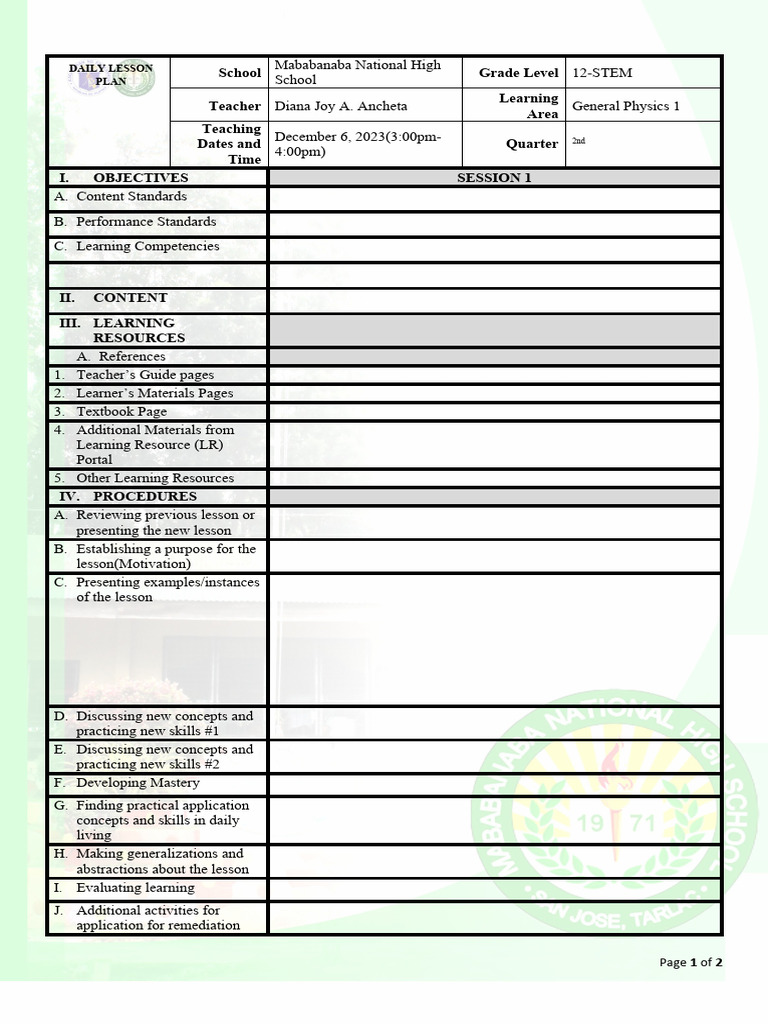 DLP P6 | PDF | Learning | Teachers