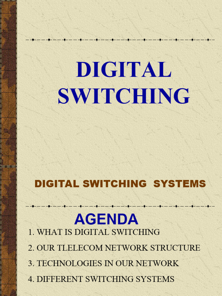Digital Switching Concept | PDF | Electrical Engineering | Computer ...