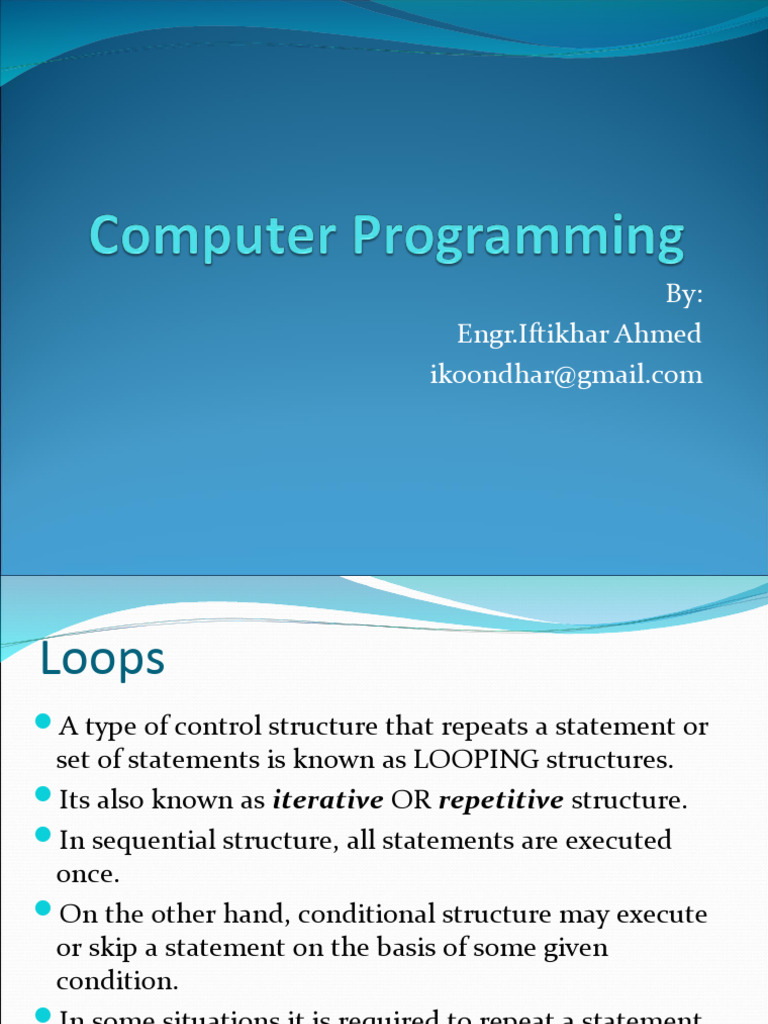 Loops | PDF | Control Flow | Computing