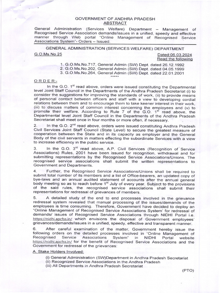 Go MS No 25 | PDF | Computing