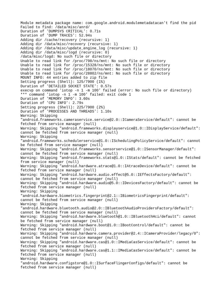 Bugreport Channel QPYS30.52 22 14 2023 08 15 02 46 25 Dumpstate - Log 18018 | PDF | Computing ...