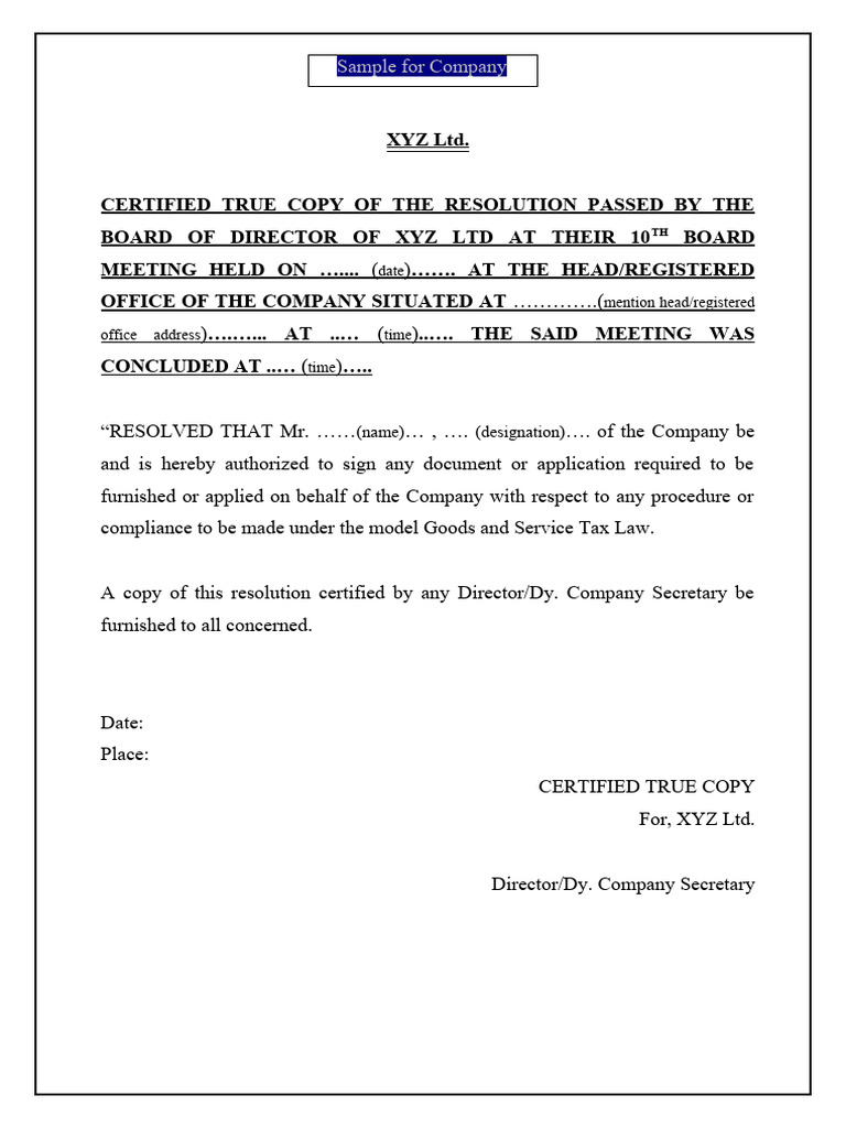 GST Authorization Letter Format | PDF | Government | Governance