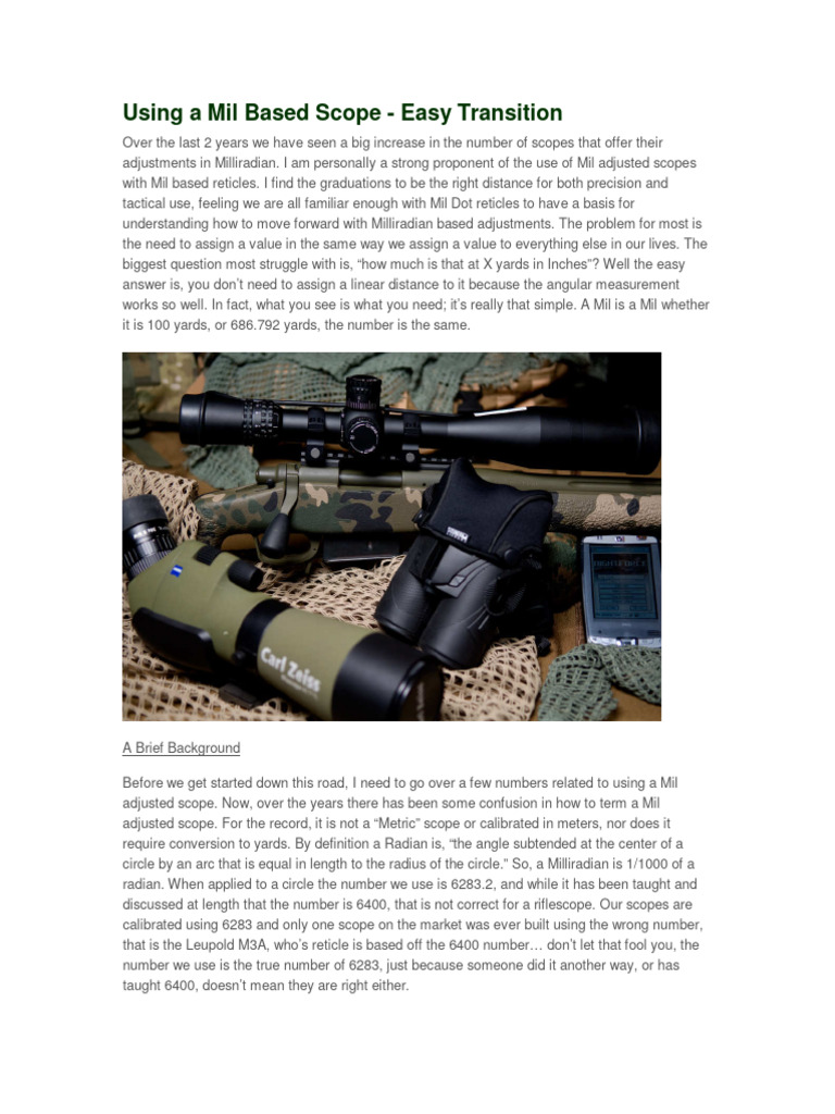Mil Scope | Download Free PDF | Telescopic Sight | Ballistics