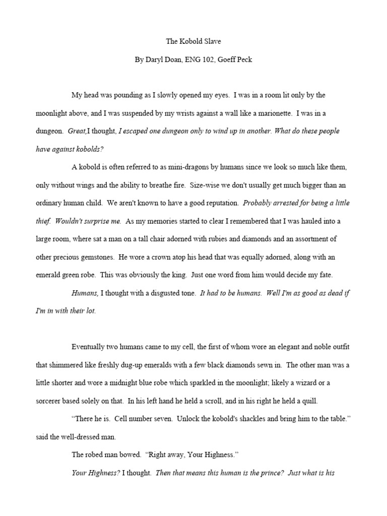 The+Kobold+Slave+%28updated%29 | PDF