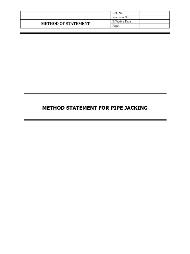 MOS Pipe Jacking Slurry Method | PDF | Pipe (Fluid Conveyance) | Deep ...