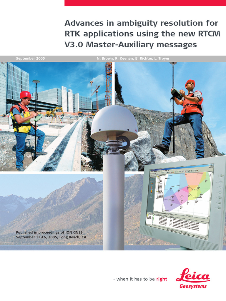 Advances in Ambiguity Resolution For RTK Applications Using The New RTCM V3.0 Master-Auxiliary ...
