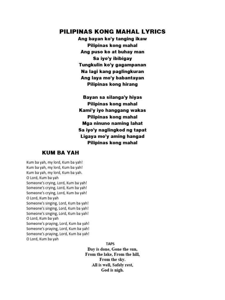 BSP Songs Lyrics | PDF