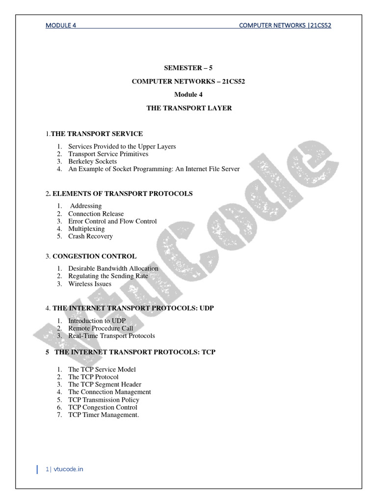 Module 4 Download Free Pdf Network Socket Transmission Control Protocol