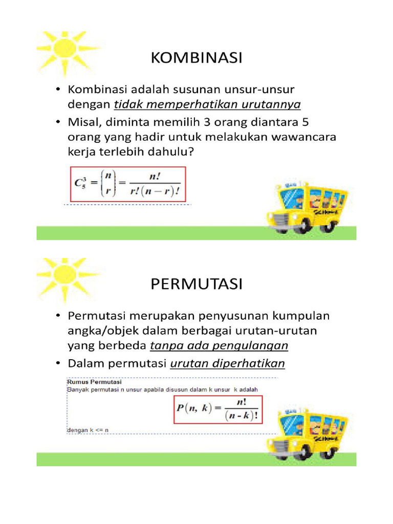 Permutasi, Kombinasi | PDF