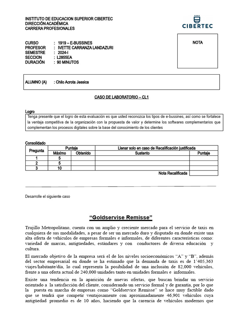 La1919 - E-Bussines - L2855ea-Cl1 - Ivette - Carranza - Landazuri | PDF | Business | Marketing