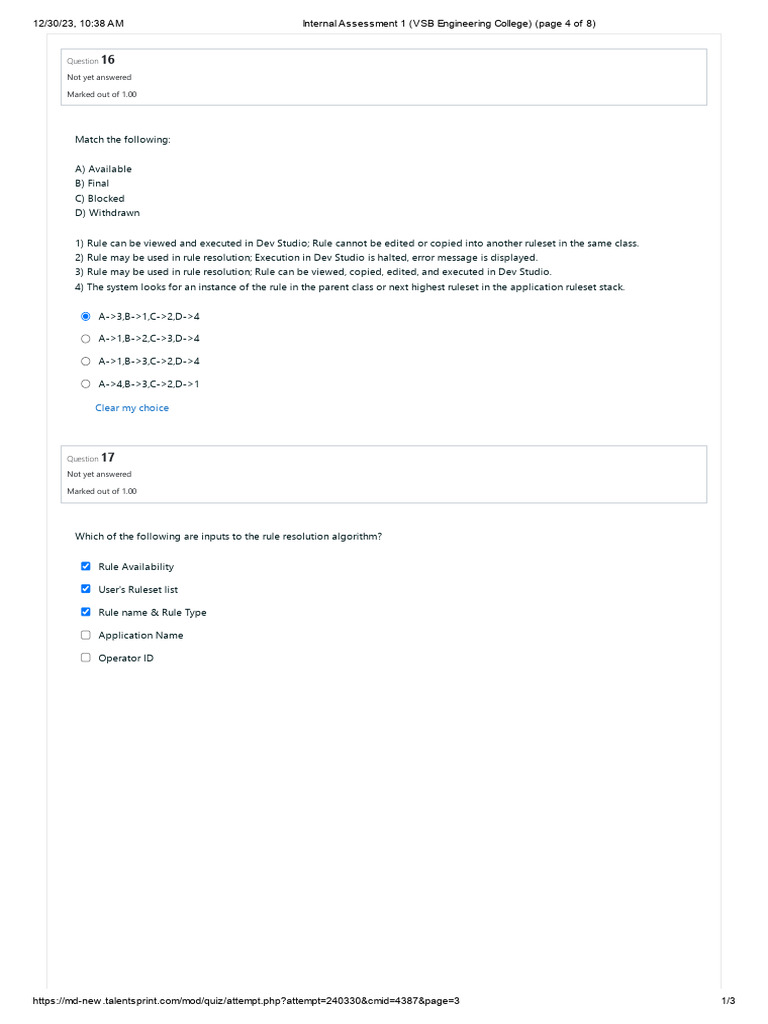 Internal Assessment 1 (VSB Engineering College) (Page 4 of 8) | PDF | Computer Engineering ...