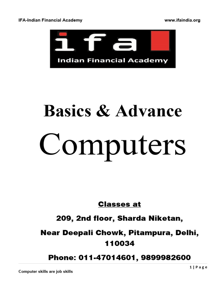Basic of Computer Book | PDF | Computer Data Storage | Printer (Computing) Basic of Computer Book | PDF | Computer Data Storage | Printer (Computing)