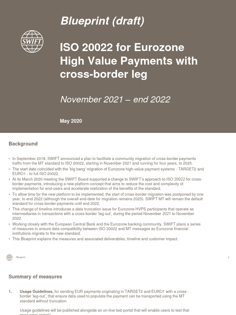 7f9c0 Ami Pay 2020 05 11 Item 4.1d Swift HVP Draft Blueprint | PDF ...