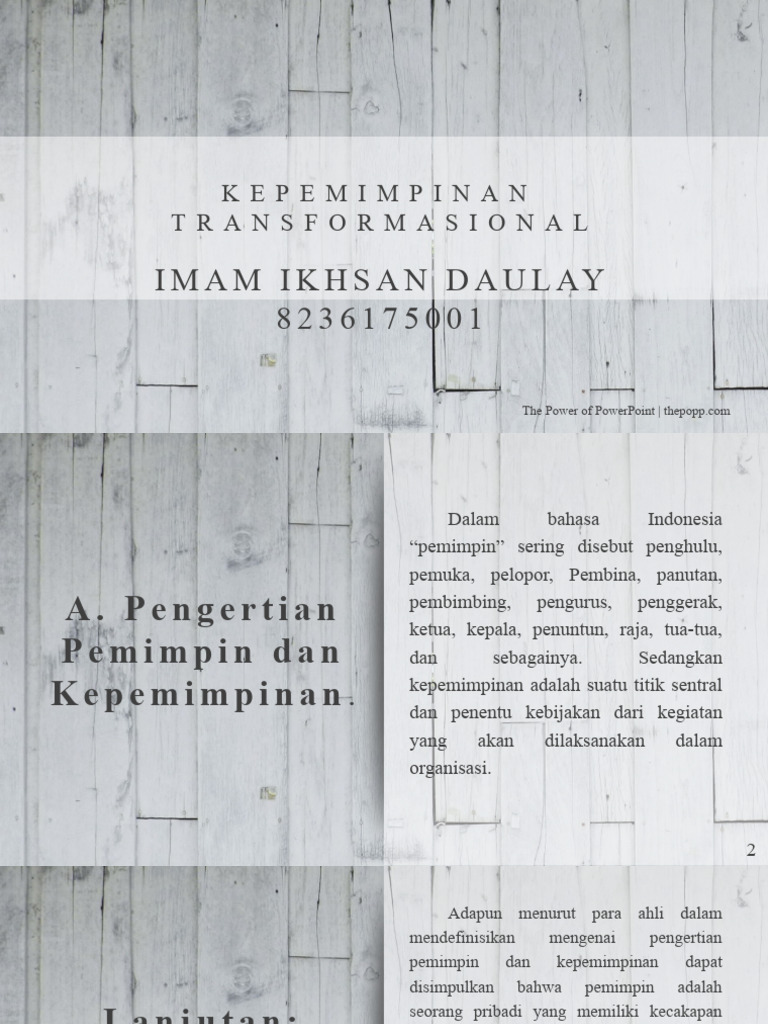 Kepemimpinan Transformasional | PDF