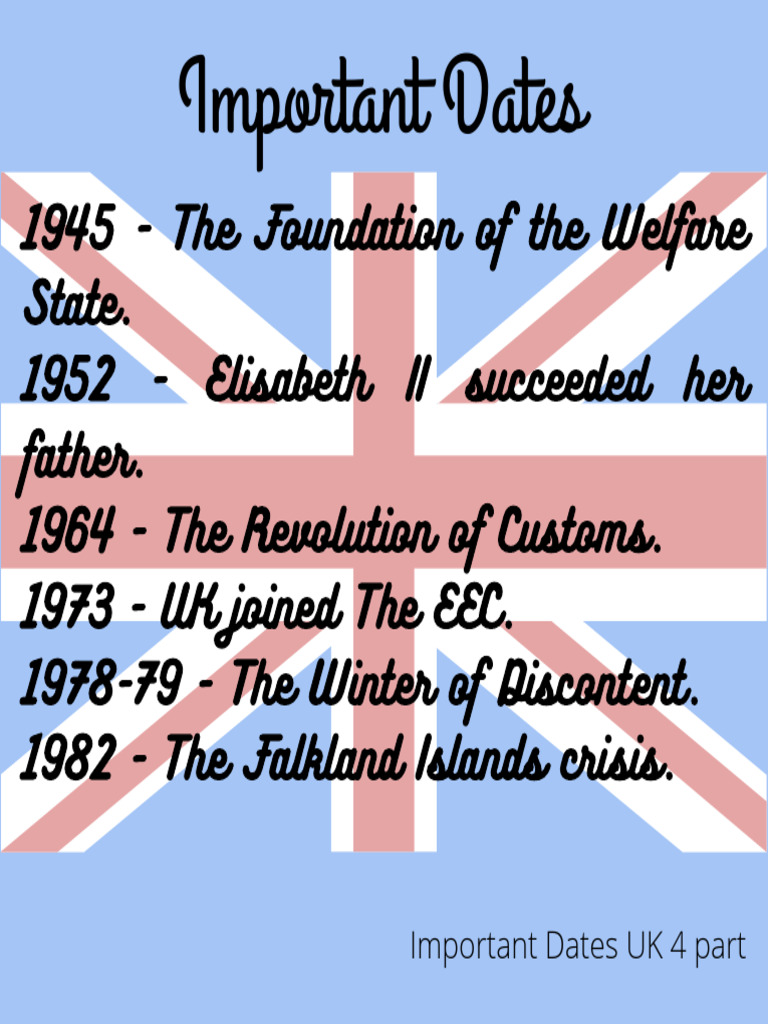 Important Dates UK 4 | PDF