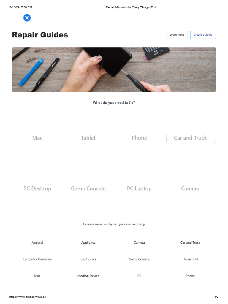 Repair Guides: First Time Repairing? | PDF