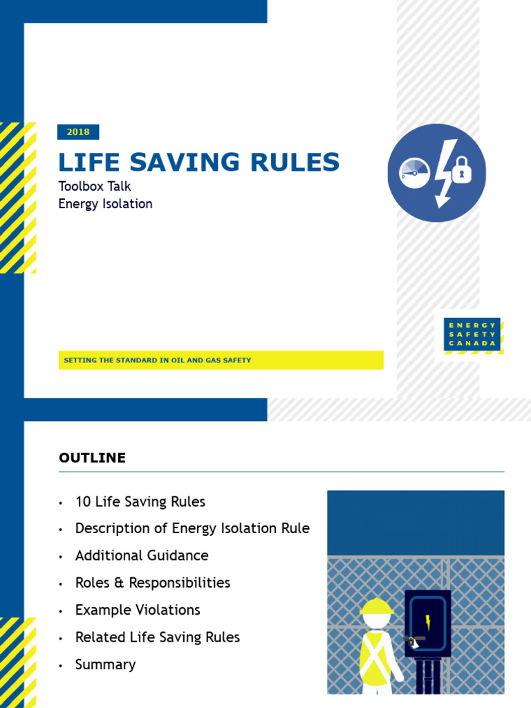 Energy Isolation Life Saving Rules | PDF | Energy Development ...