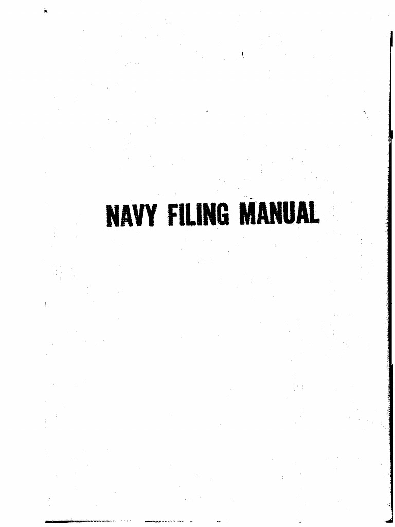 Navy Filing Manual 1941 | PDF | Mail | Telegraphy