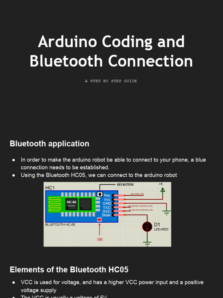 Arduino Coding and Bluetooth Connection | Download Free PDF | Arduino | Input/Output