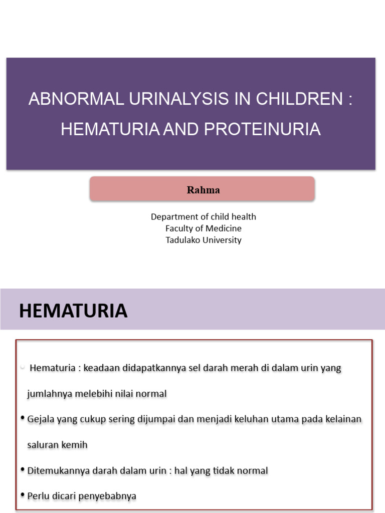 Abnormalitas Urinalisis | PDF | Memasak, Makanan, & Anggur | Kesehatan ...