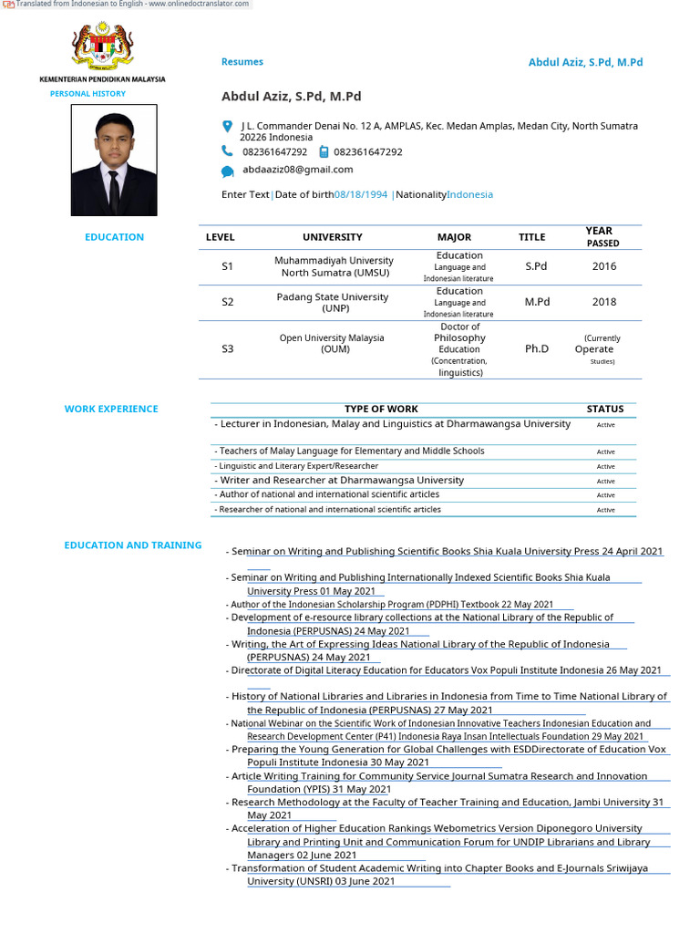 Resume.id.En | PDF | International Standard Serial Number | Indonesia