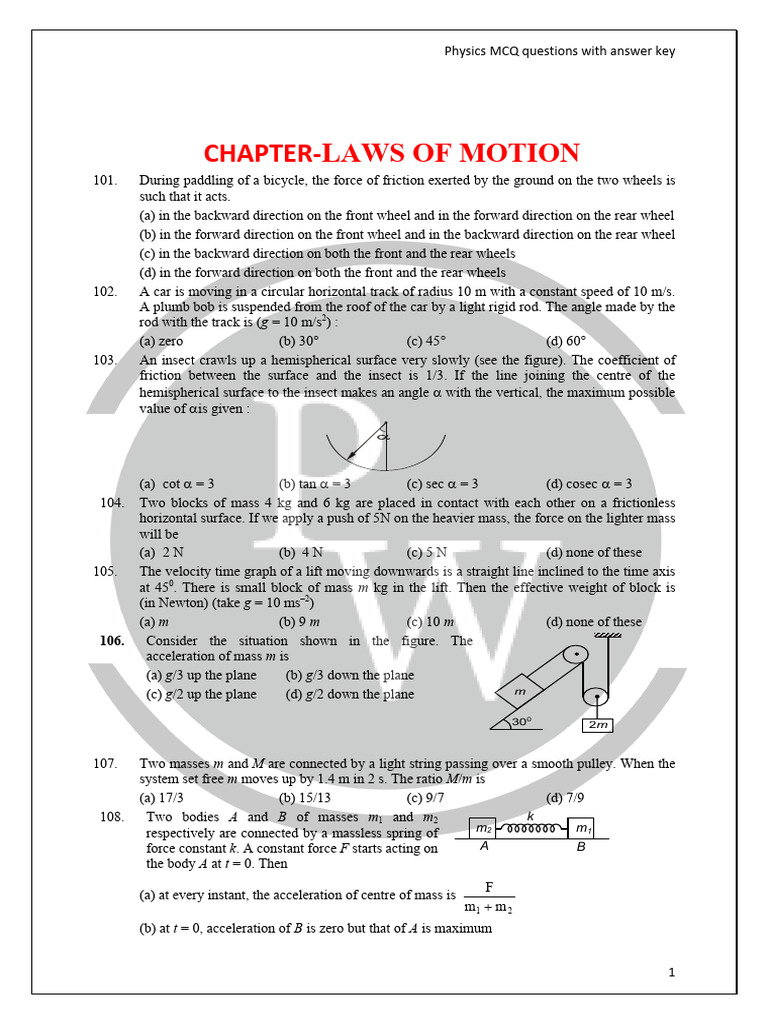 Laws of Motion | PDF | Force | Acceleration