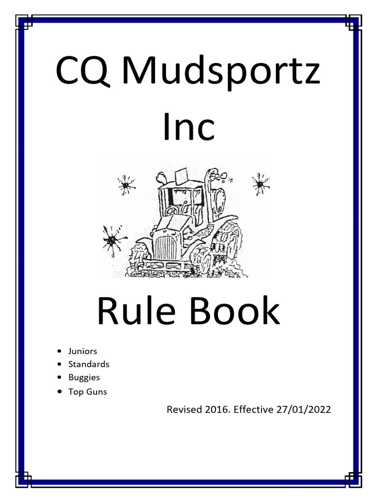 CQ Mudsportz Rule Book 2023 | PDF