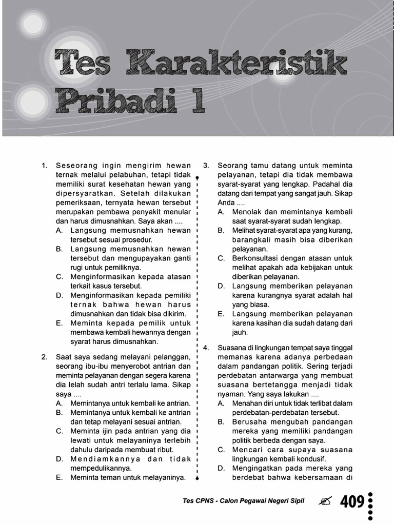 TKP Soal Pembahasan | PDF