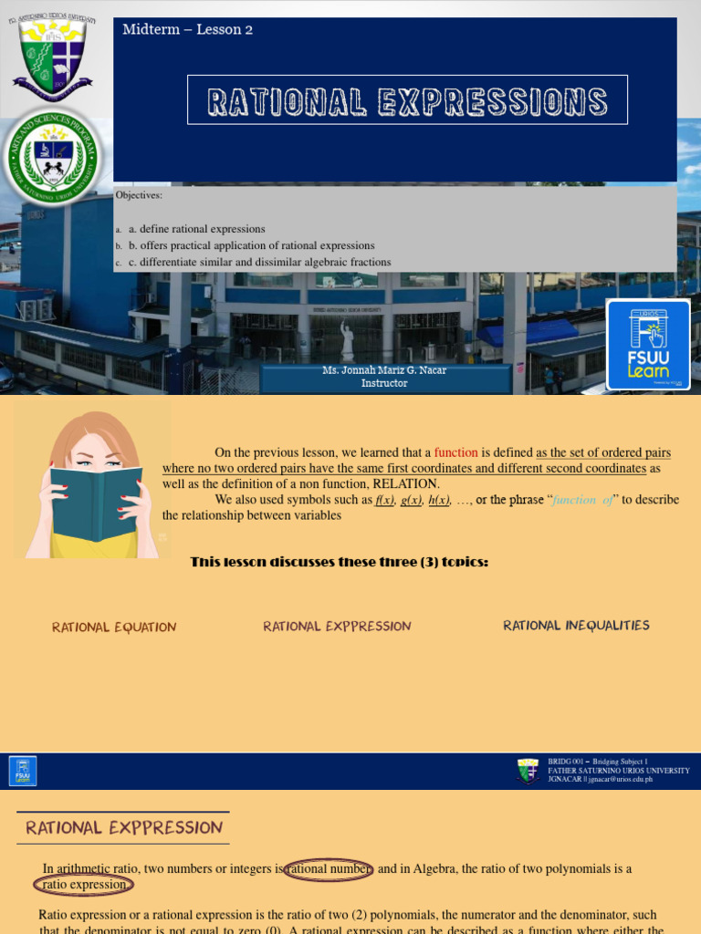 Lesson 2 Rational Functions | PDF | Equations | Function (Mathematics)