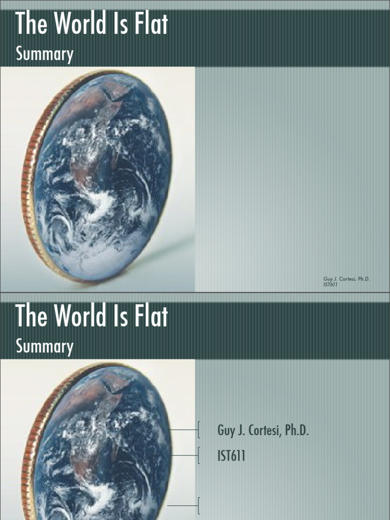 The World Is Flat Summary | PDF | Outsourcing | Microsoft Windows