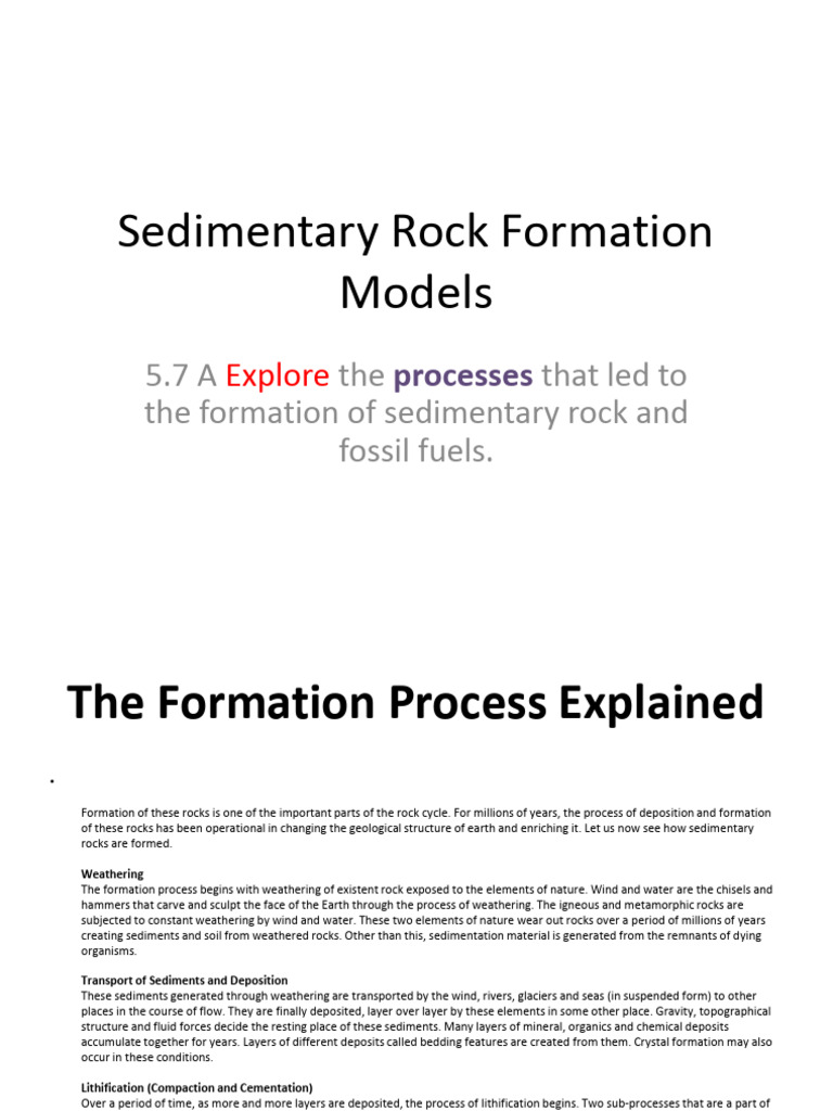 Sedimentary Rock Formation Models | PDF | Sedimentary Rock | Rock (Geology)