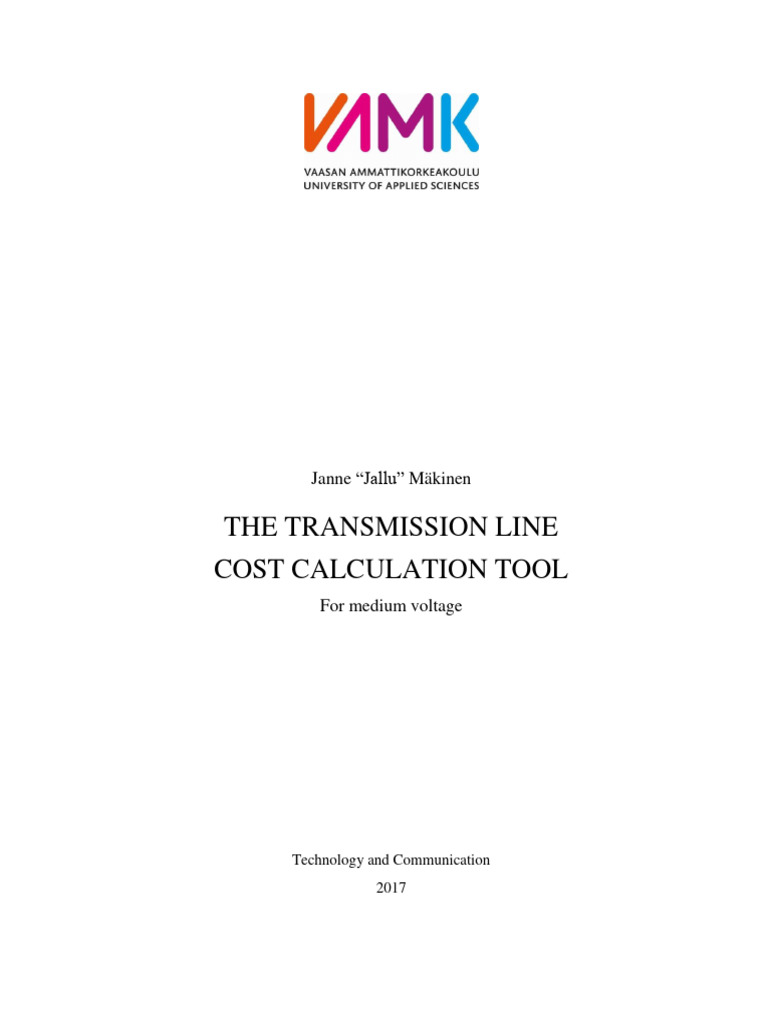 The Transmission Line Cose Tool For MV Voltage | PDF | Electric Arc ...