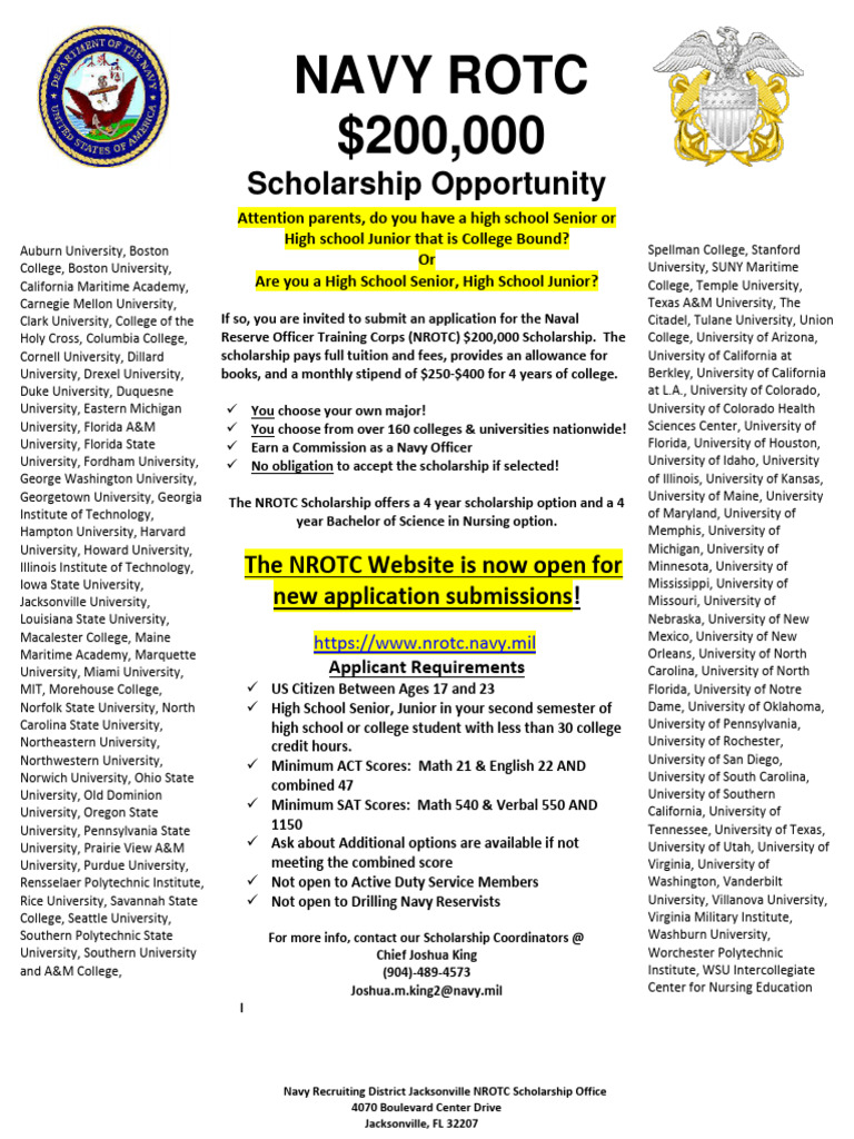 2021 NROTC Flyer | PDF | Reserve Officers' Training Corps