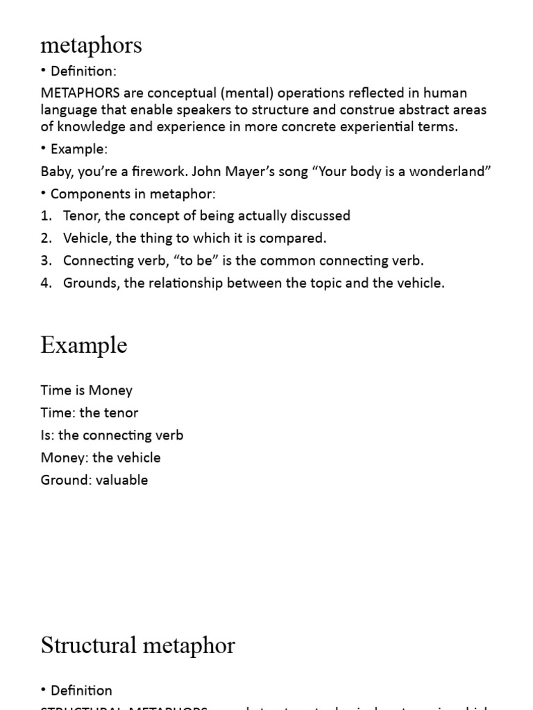 Metaphors | PDF | Metaphor | Concept