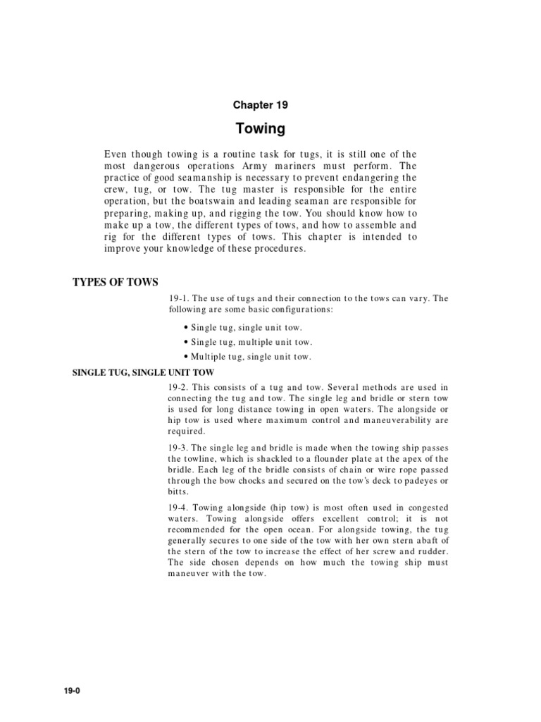 Towing | PDF | Tugboat | Rope