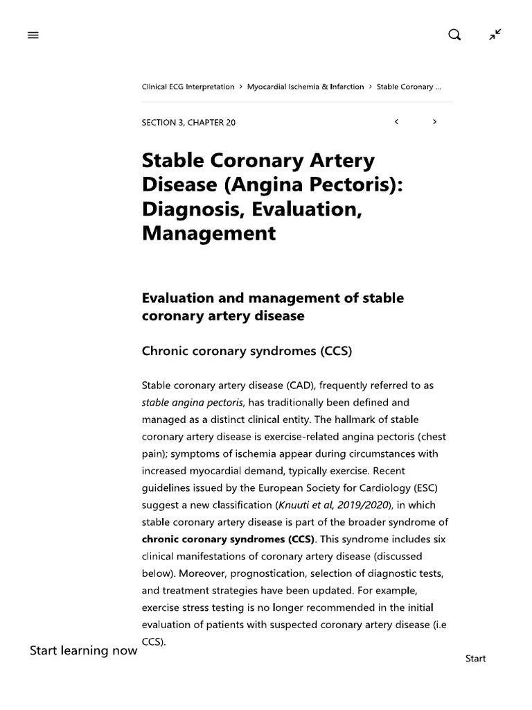Angina Pectoris | PDF