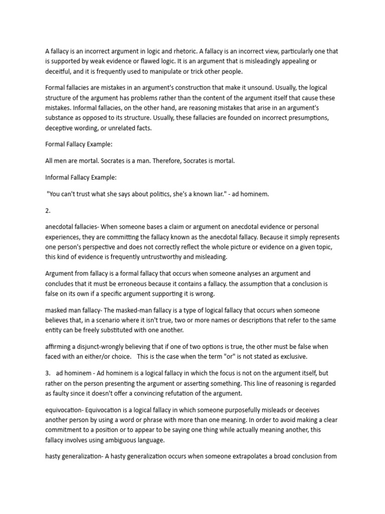 LOGICAL | PDF | Fallacy | Argument