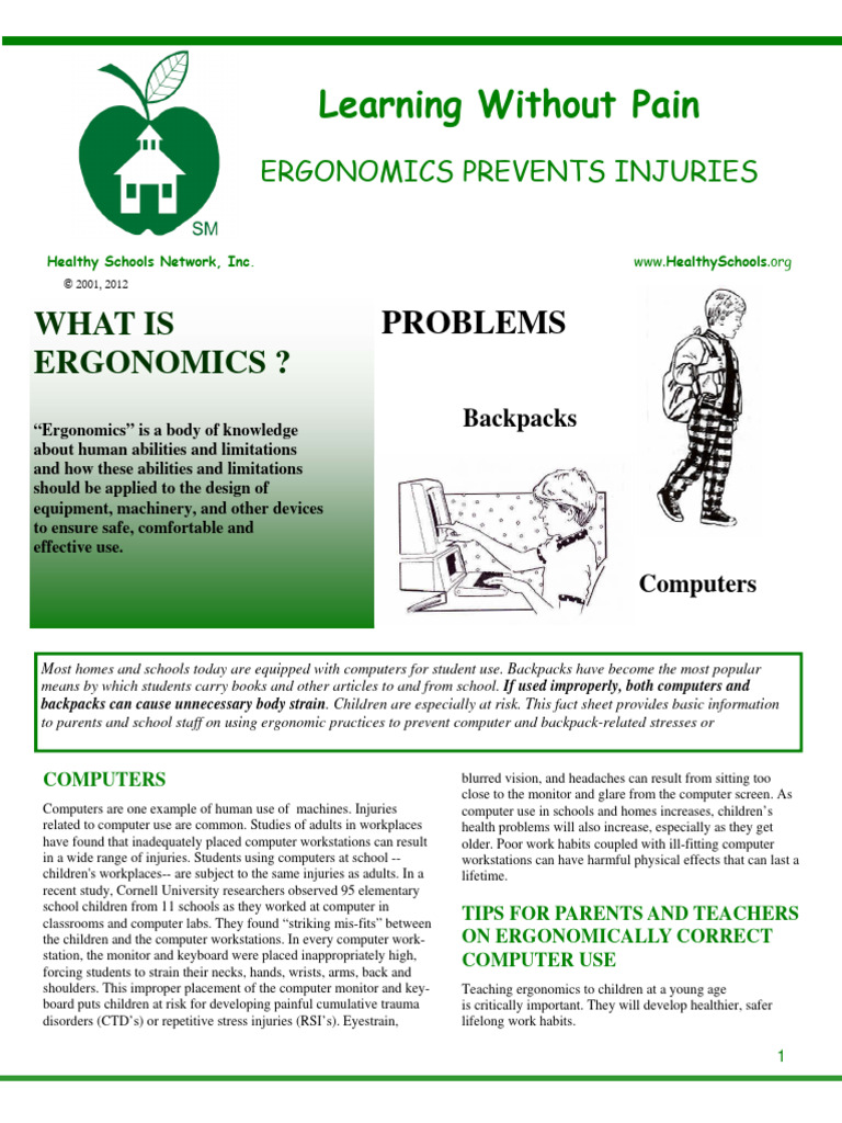 Ed541365 Rsi in Student | PDF | Backpack | Human Factors And Ergonomics