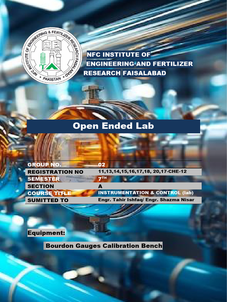 Open Ended Lab (Group 2) Final File | PDF | Calibration | Pressure Measurement