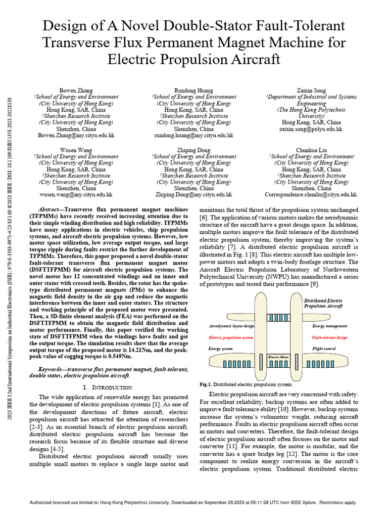 Design of A Novel Double-Stator Fault-Tolerant Transverse Flux ...