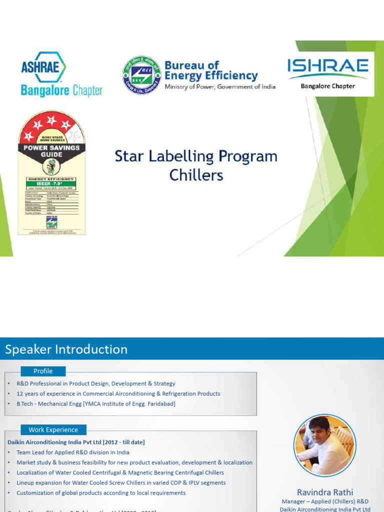 BEE Star Labelling for Chillers Overview | PDF | Heat Exchanger ...