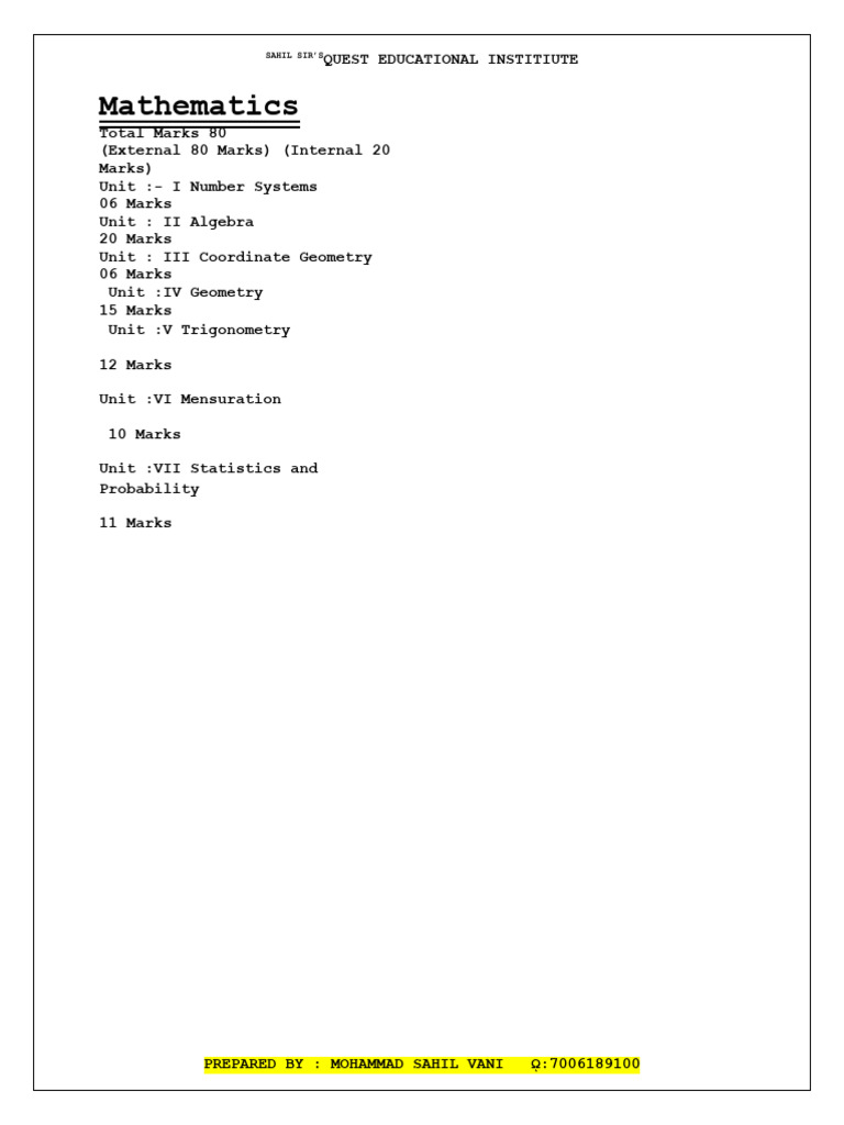 Guess Maths10 2024 - 043728 | PDF | Circle | Polynomial