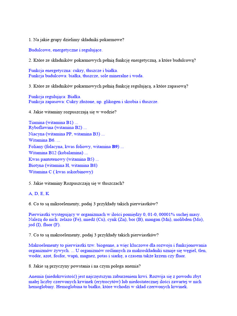 Biologia Pytania | PDF